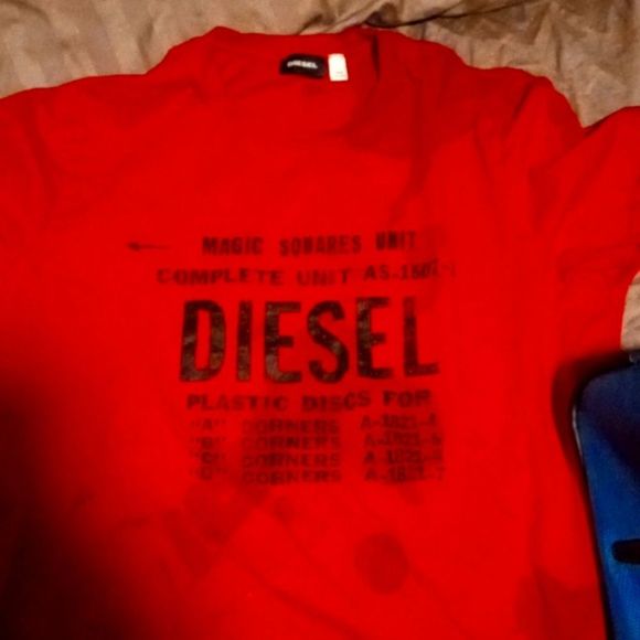 Diesel | Shirts | Diesel Red Tshirt | Poshmark